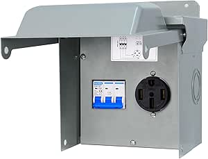 Amazon.com: CHENGPI RV Electrical Outlet Panel - 50 Amp Temporary RV ...