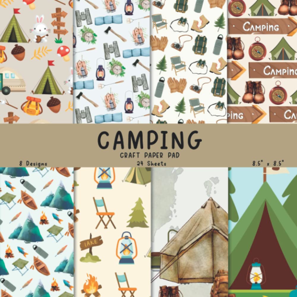 Camping Craft Paper Pad: Camping Scrapbook Paper: Girl Press, Quirky ...