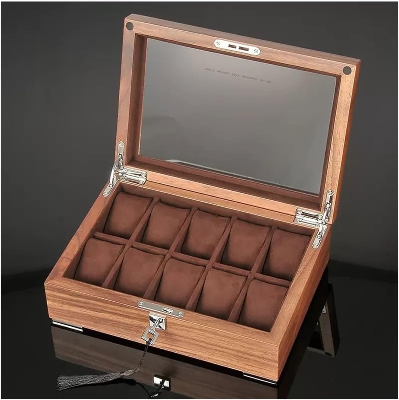 Amazon.com: NASTYA Watch Box Travel Watch Case Wooden Watch Storage Box ...