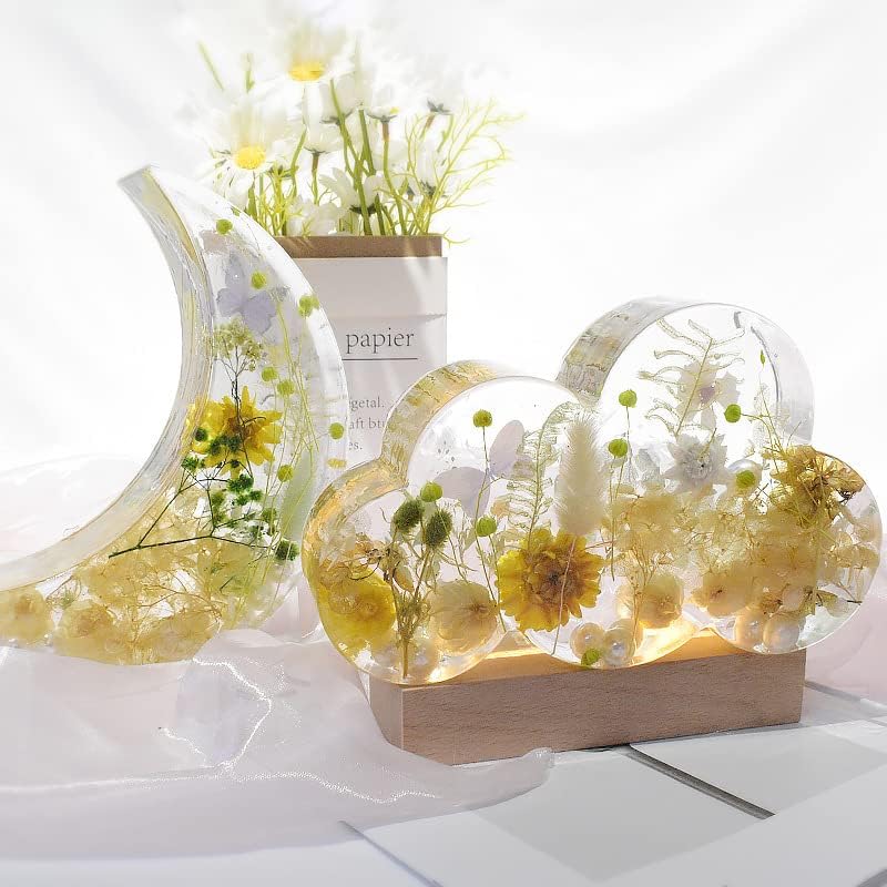 Amazon.com: 1 Set Moon Lights Resin Mold Ornament Display Silicone ...