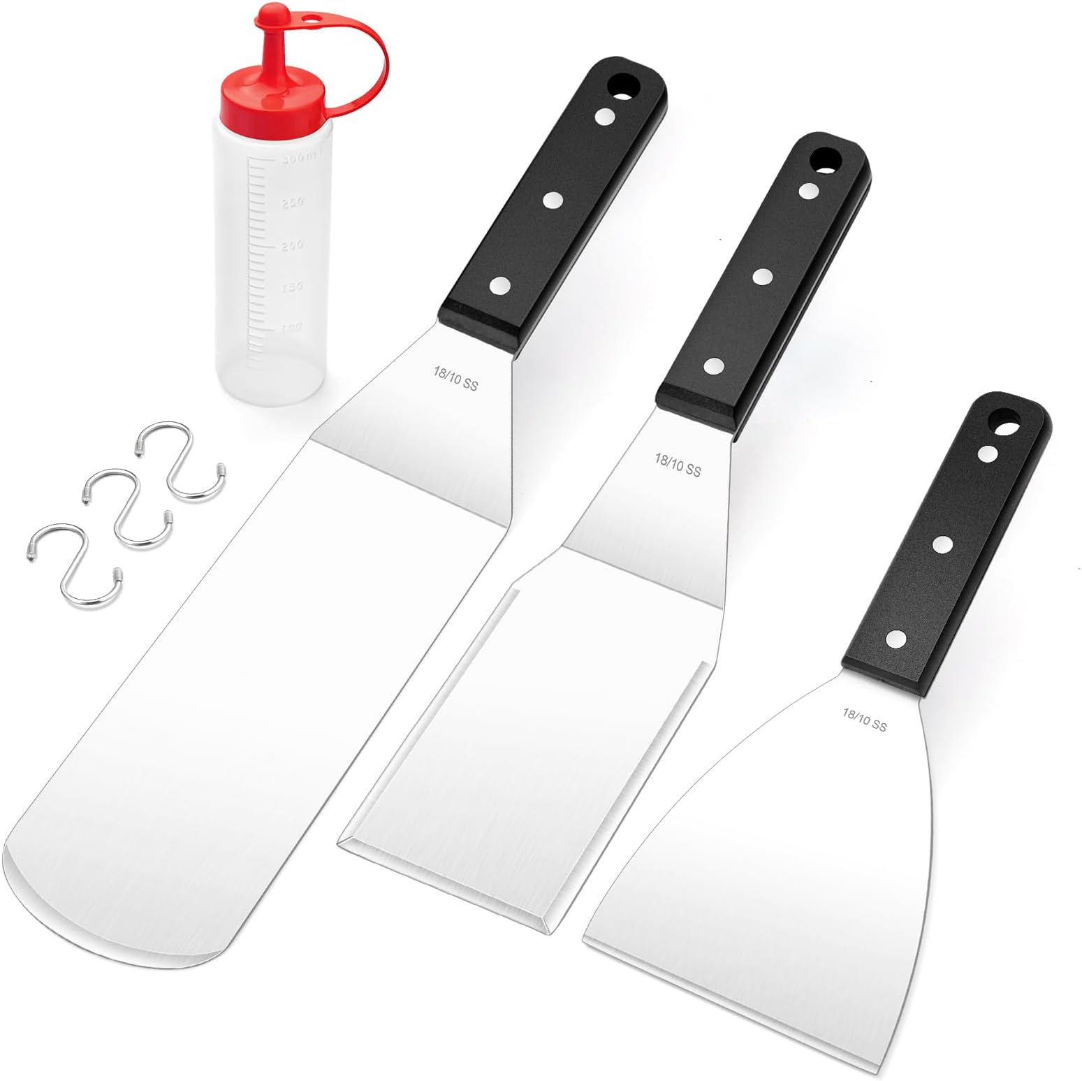Amazon.com: Burger Spatula 2 Pack, Leonyo 5.1" Extra Wide Spatula, 18/ ...