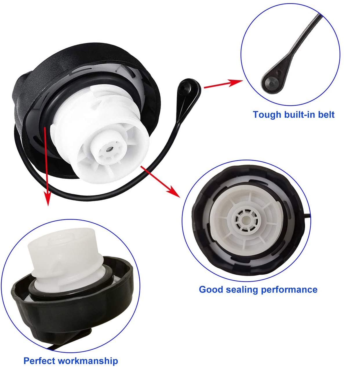 Buy Keyless Fuel Cap Keyless Petrol Cap with tether, Compatible with ...