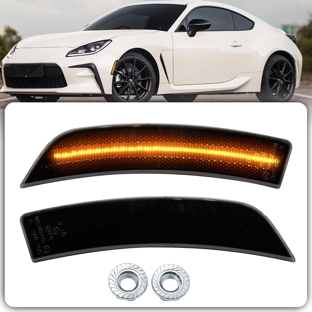 Amazon.com: GR86 LED Side Marker Light for 2022 2023+ Toyota GR86 Subaru BRZ Amber Led Front ...