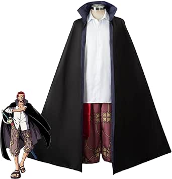 Anime One-Piece Red Hair Shanks Cosplay Costume Outfit Monkey D. Luffy ...