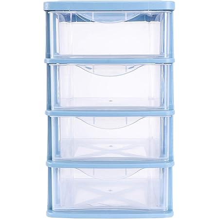 Amazon.com: Toyvian Desktop 3 Drawer Organizer, Transparent Plastic ...