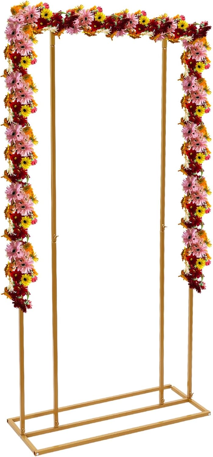 Amazon.com : 3.3 x 6.6 FT Wedding Arches for Ceremony Gold Metal Garden ...