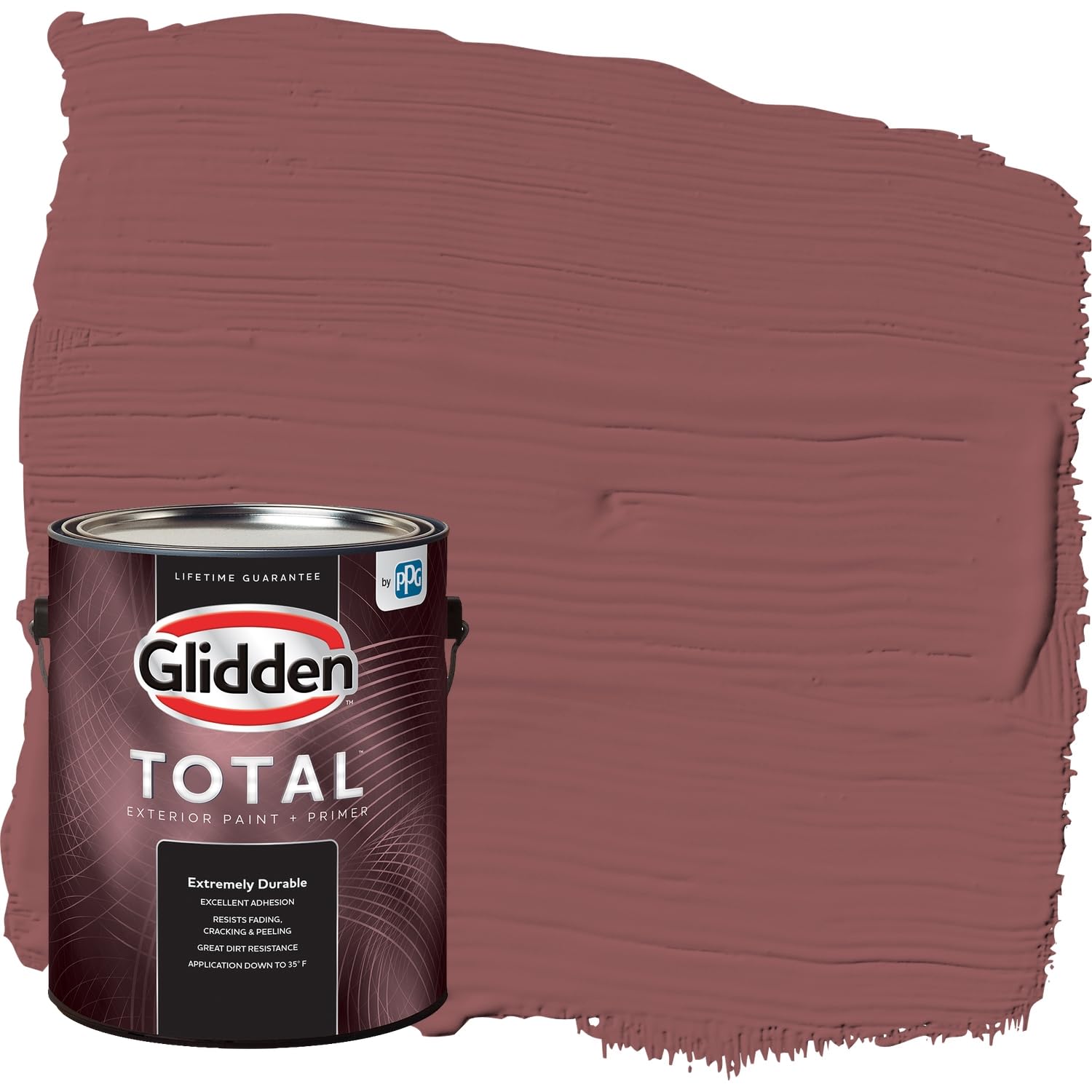 Glidden Total Exterior Paint & Primer All-in-One, Barn Door/Red, Flat ...