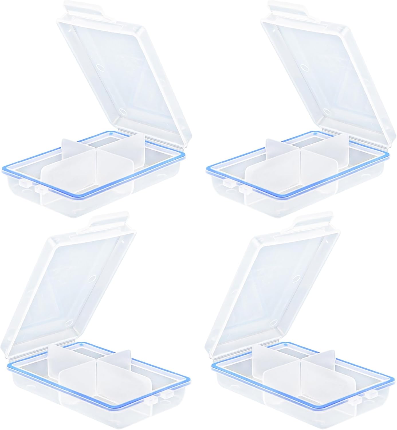 Amazon.com: Framendino, 4 Pack Small Tackle Box 4 Grids Mini Tackle ...