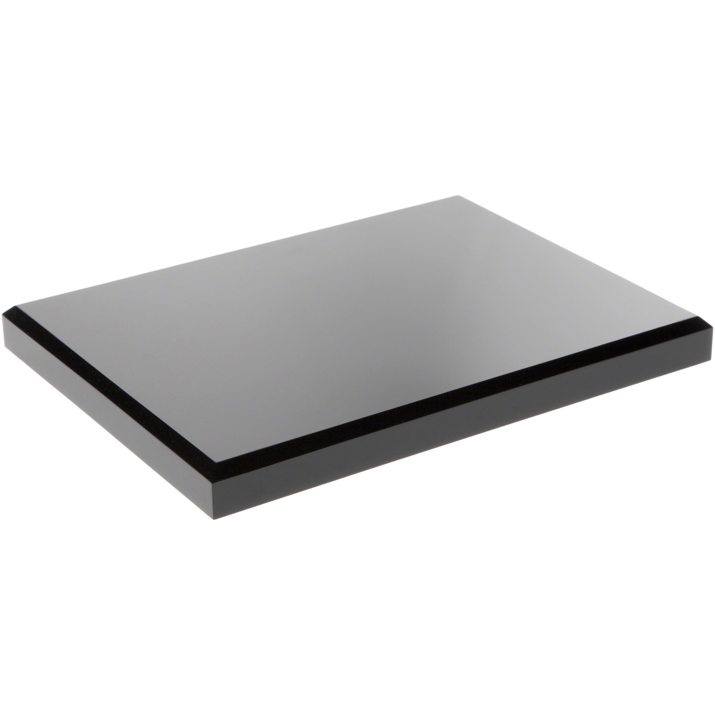 Amazon.com: Plymor Black Acrylic Rectangular Beveled Display Base, 8" W ...