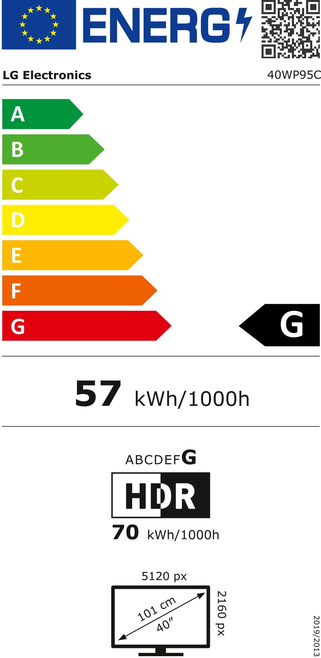 Lenovo ThinkVision P40w-20 100.8 cm (39.7) 5120 x 2160 pixels 5K Ultra ...