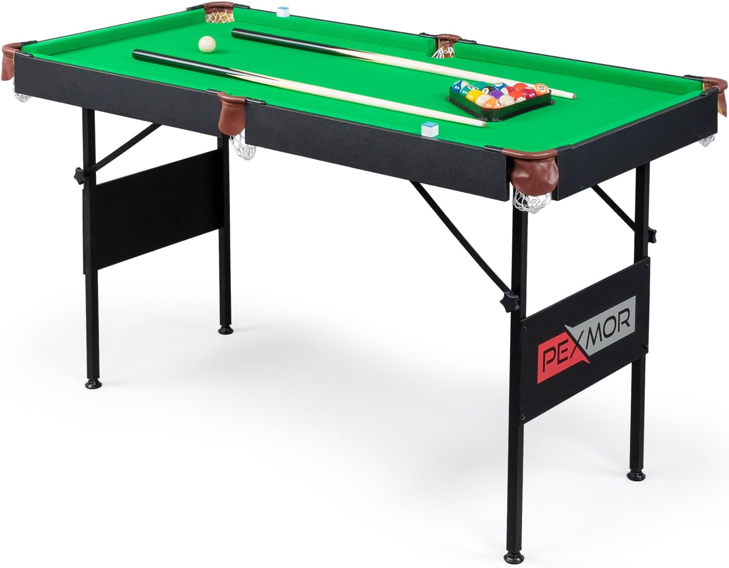 Amazon.com : PEXMOR 55" Portable Folding Pool Table, Foldable Billiards ...