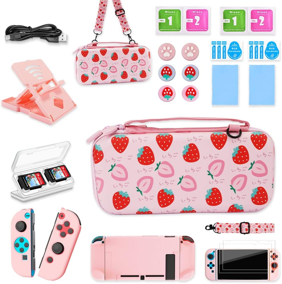 Nasjac Kit de Funda para Nintendo Switch, 22 en 1 Estuche de Accesorios ...