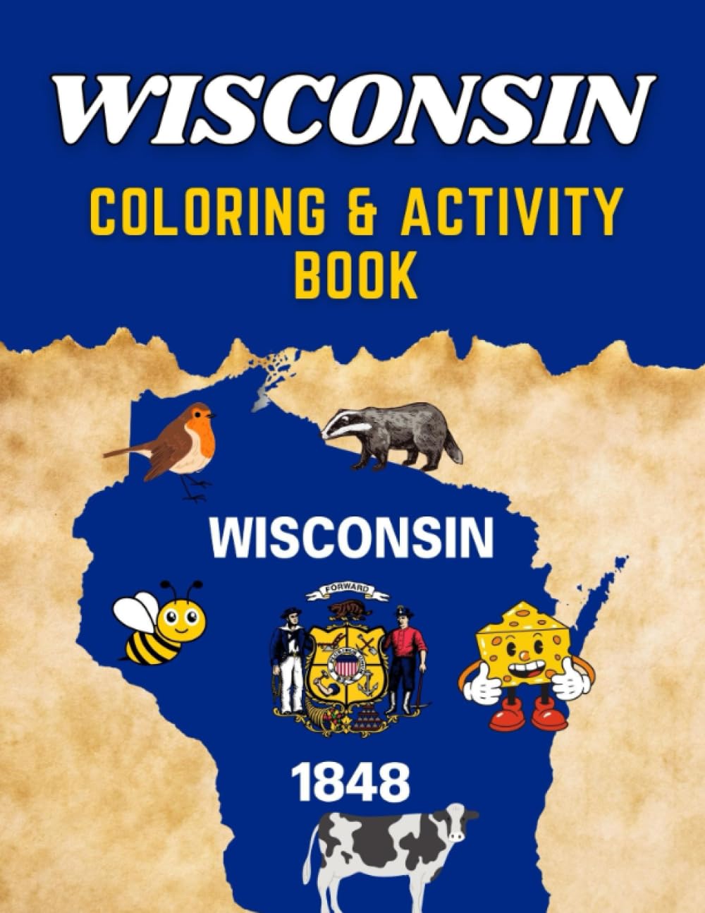Wisconsin Flag Coloring Page Flag Part 1b