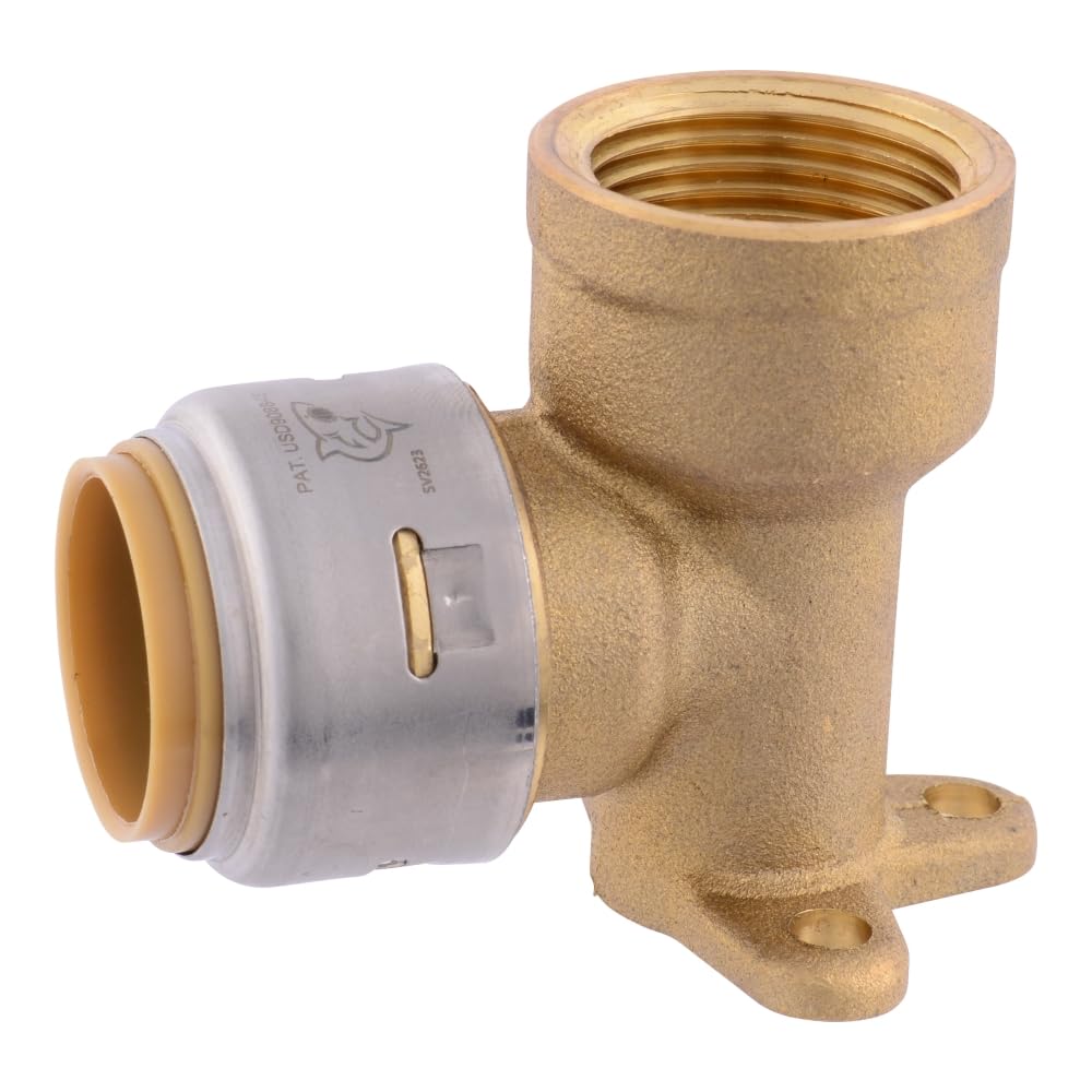 SharkBite Max 3/4 Inch x 3/4 Inch Drop Ear Elbow, FNPT, Push to Connect ...