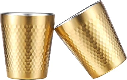 Amazon.com | TIICOO Stainless Steel Cups 2 Packs 10oz/300ml Stackable ...