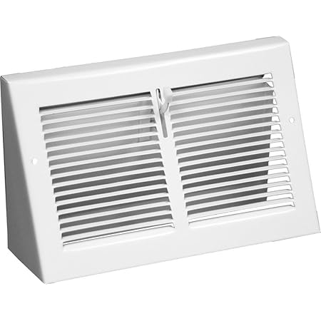 Triangular Baseboard Floor Register (10" x 6" Duct Opening/~11 3/8" x 6 ...