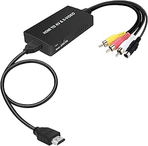 Amazon.com: Convertidor HDMI a SVideo, adaptador HDMI a RCA con cable Svideo Video Converter ...