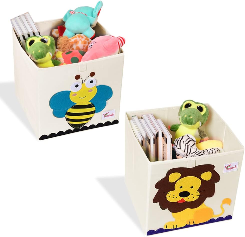 Amazon.com: SITAKE 2 Pcs Foldable Animal Toy Storage Box/Bin/Cube ...