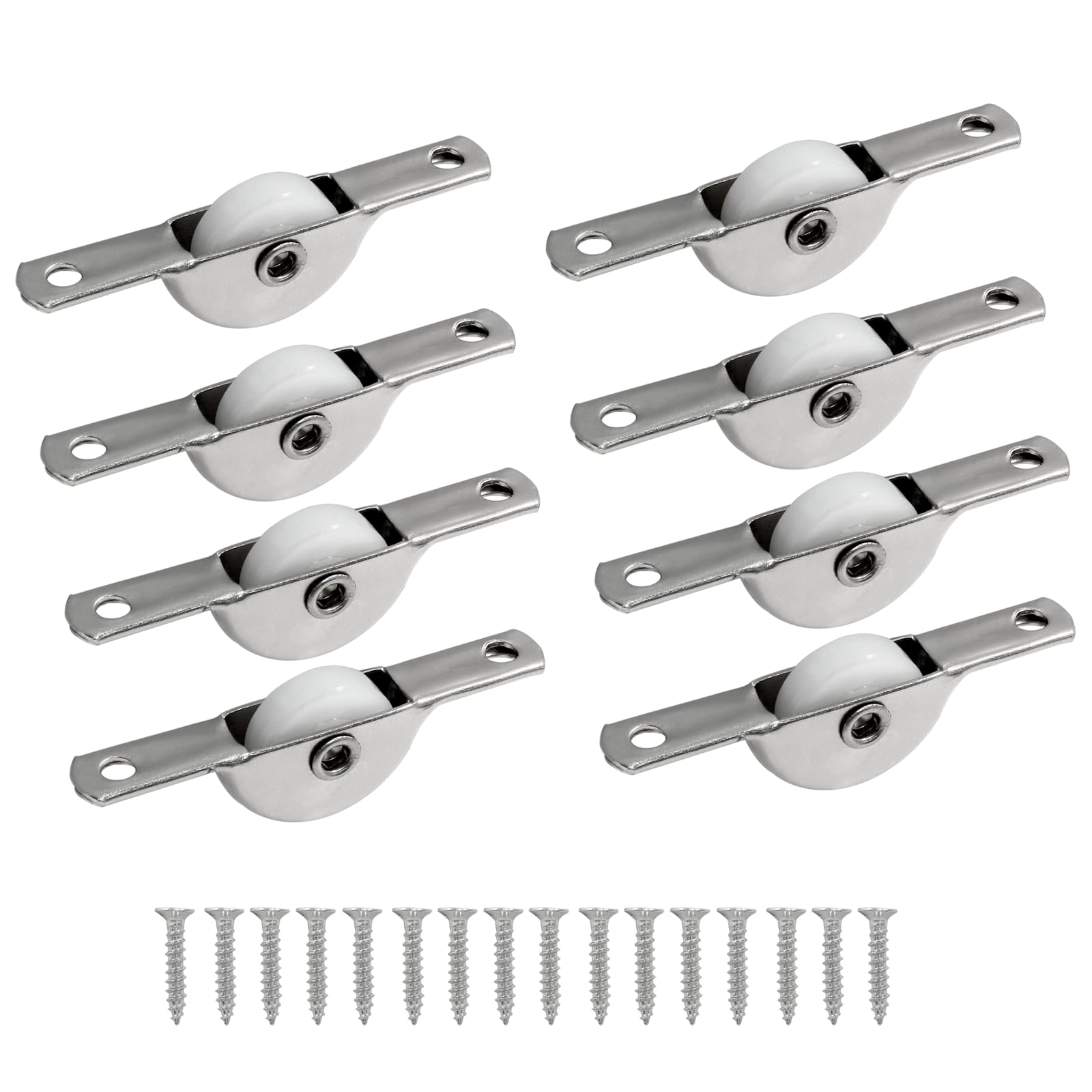 Amazon.com: Rierdge 8Pcs 18mm Sliding Door Pulley Furniture Roller ...