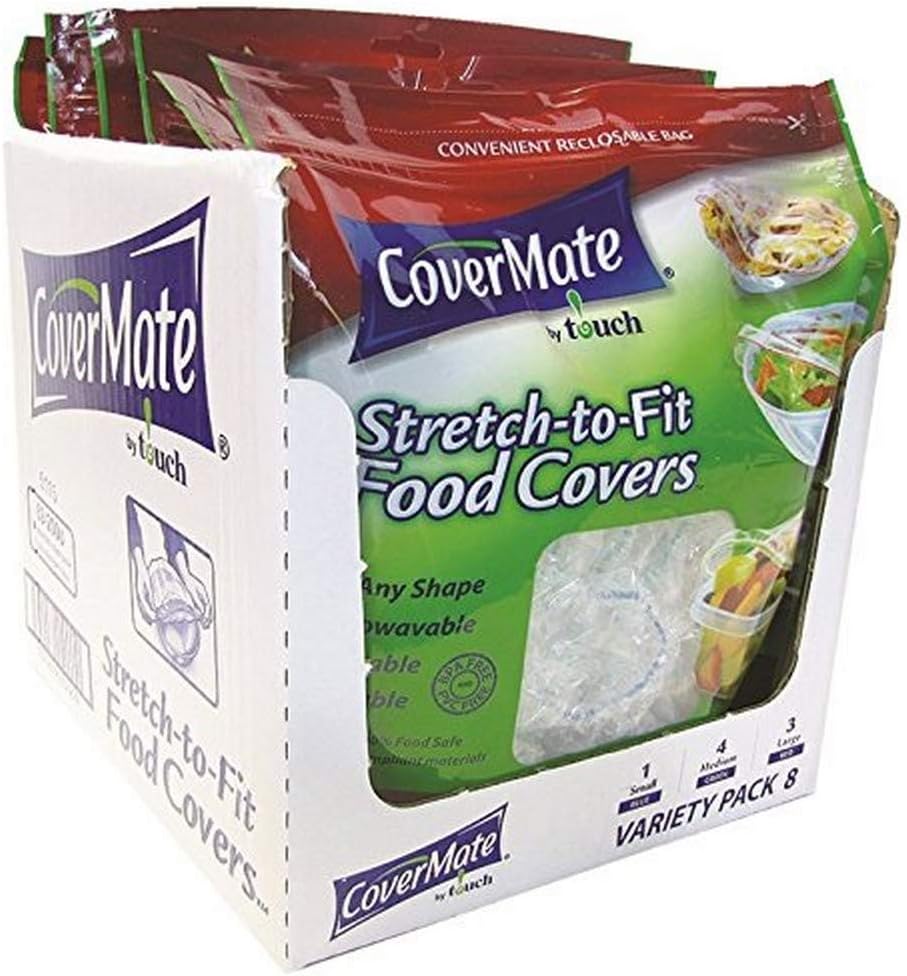 Amazon.com: Covermate Stretch-to-fit Food Covers 2pk plus Convenient ...