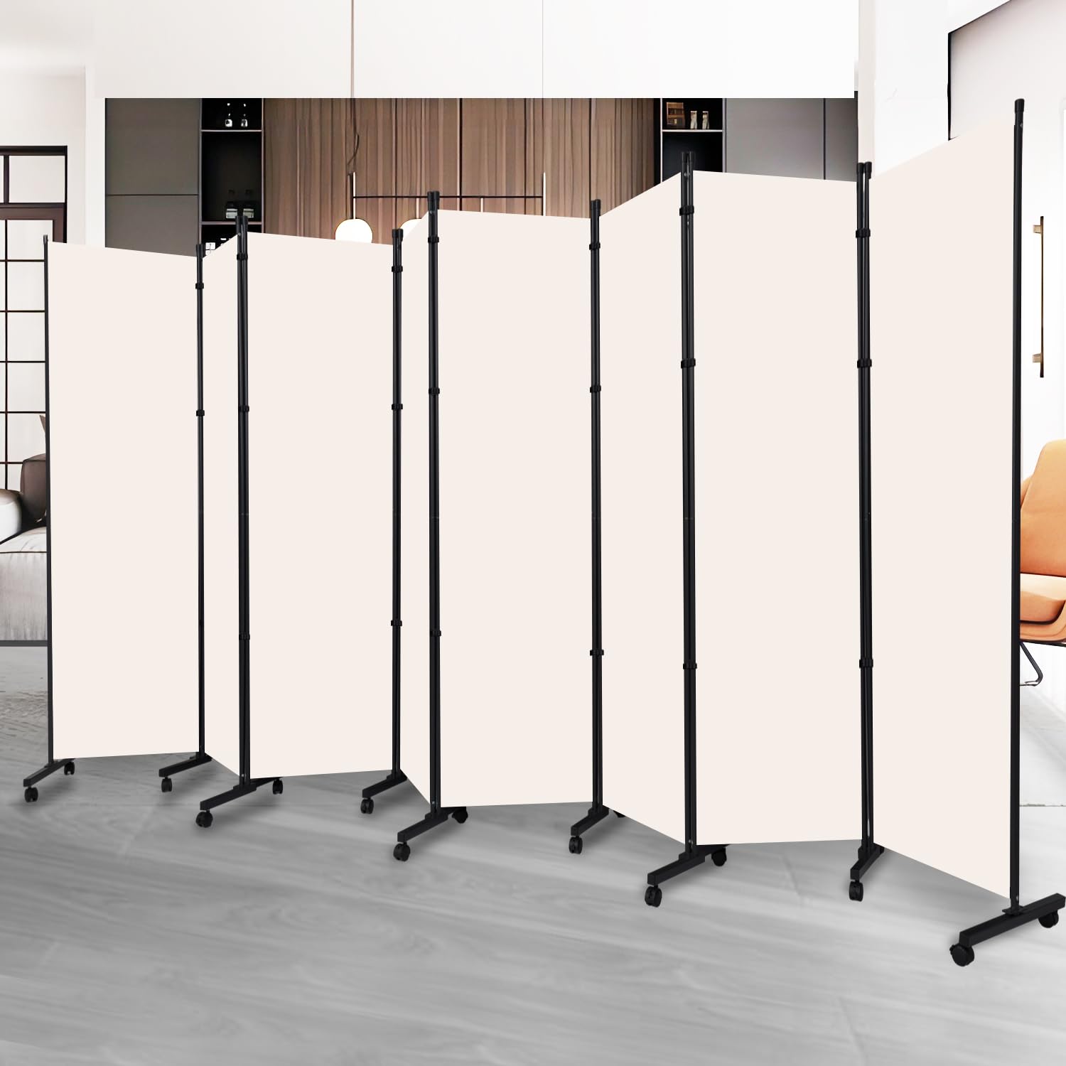 Amazon.com: Room Divider Folding Privacy Screens with Wheels, 6FT Tall ...