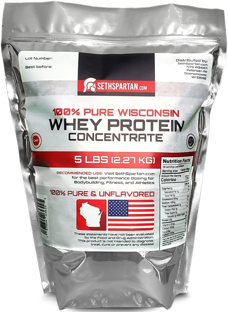 Amazon.com: SethSpartan.com 100% Pure Whey Protein - 5 LB (2.27 KG ...