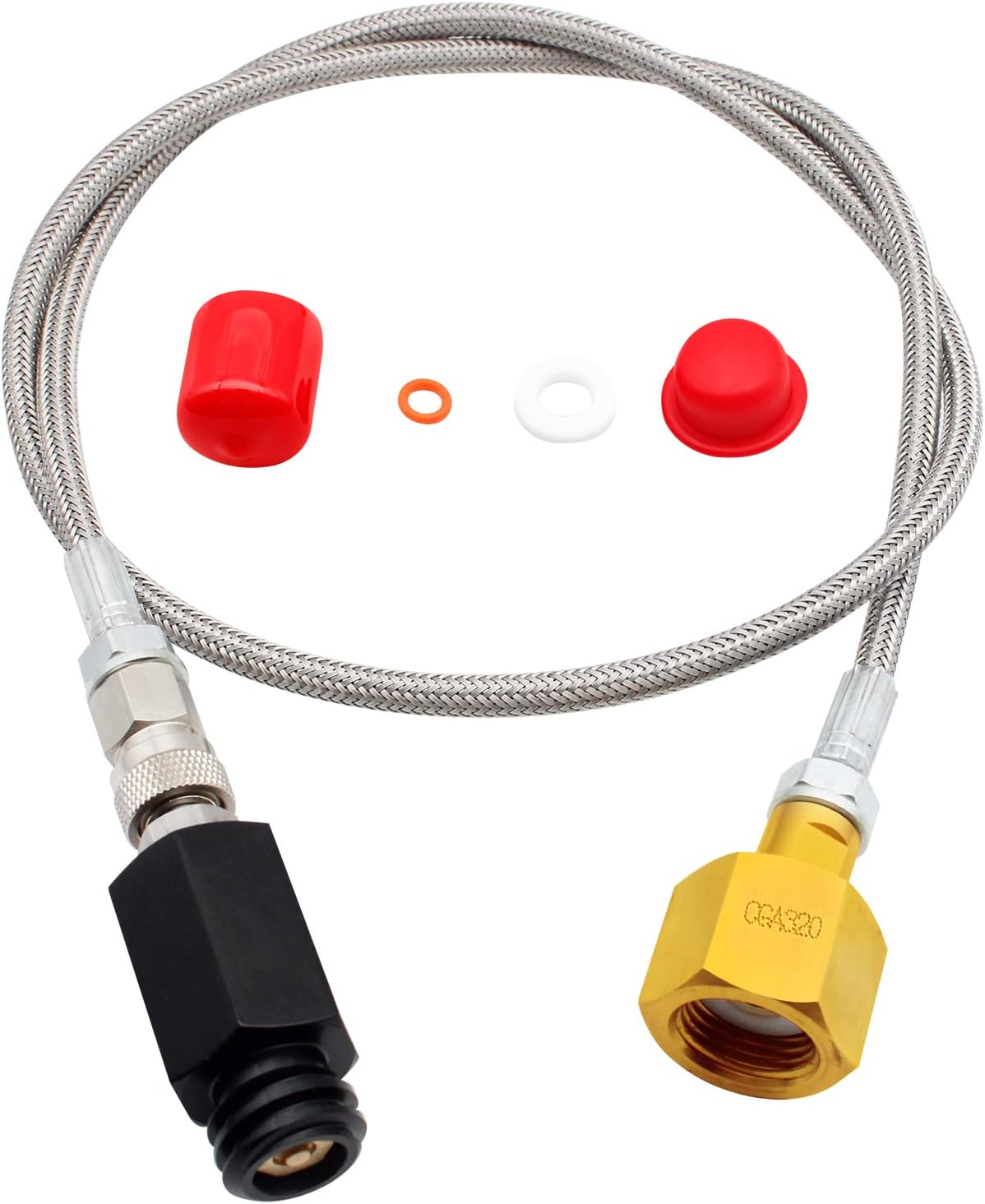 Amazon.com: Soda Machine CO2 External Hose Stainless steel Adapter Kit ...