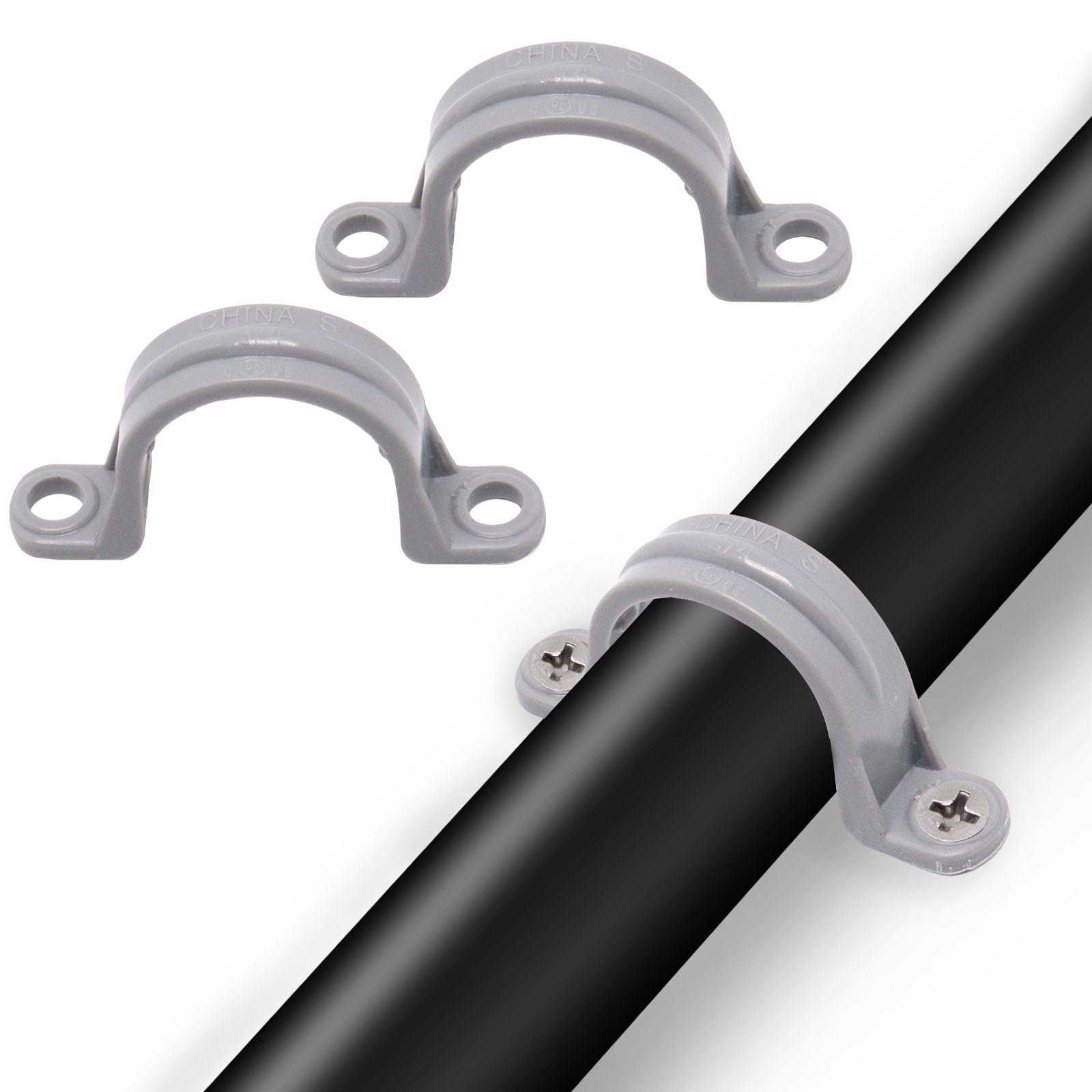 Snapklik.com : BENLIUDH 3/4 Inch PVC Pipe Strap, 2-Holes Conduit Pipe ...