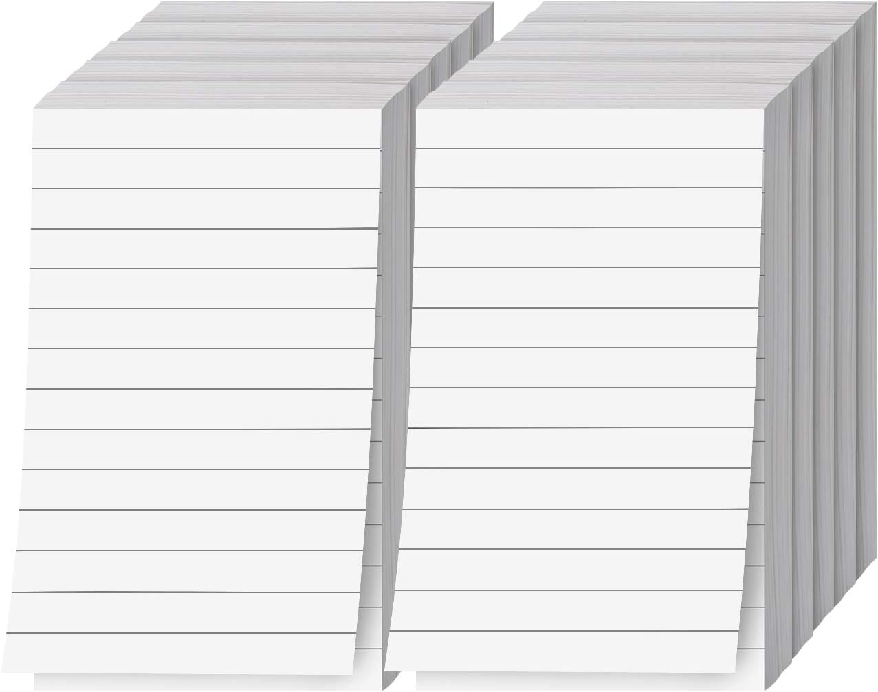 Memo Pads, White, With Black Lines – Lined Paper Notepads, Scratch Pad ...