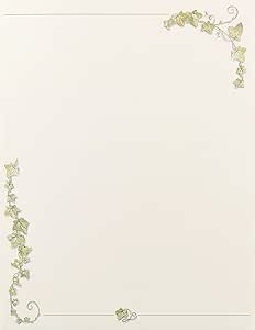 Ivy Border Letterhead - 100 pack : Amazon.ca: Everything Else