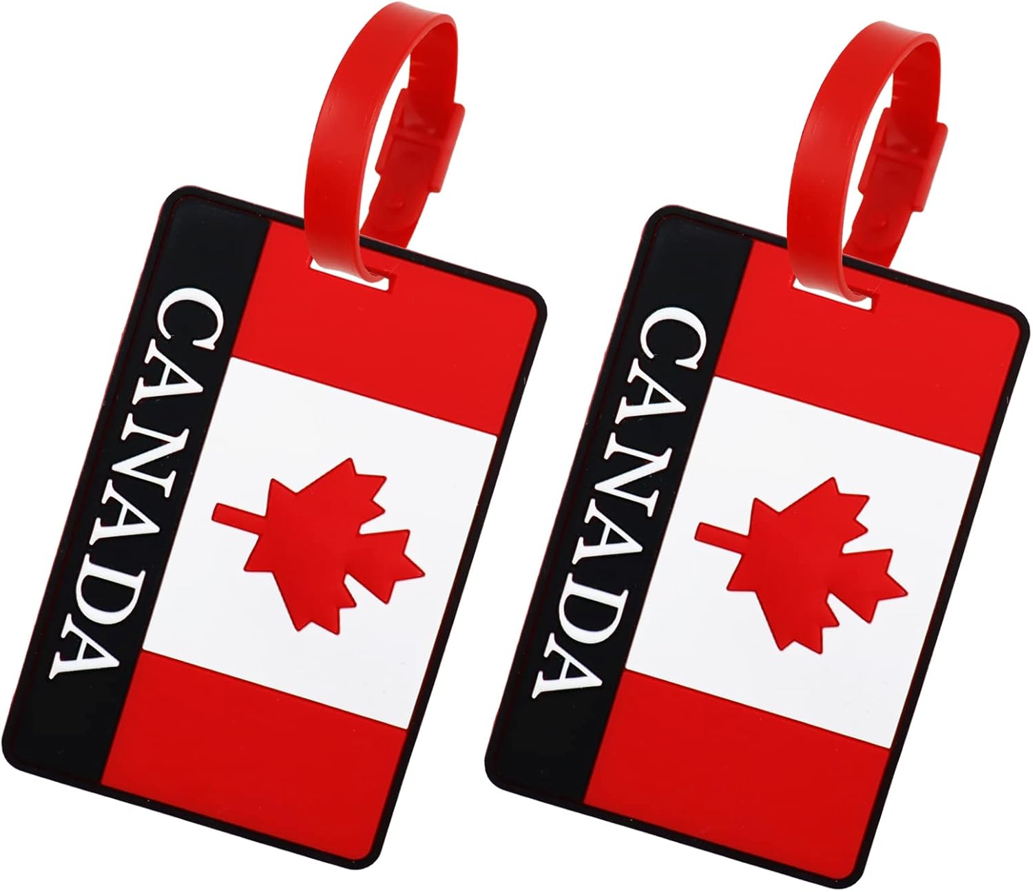 2 Pack Luggage Tags, Canadian Flag Silicone Luggage Tags for Suitcases ...
