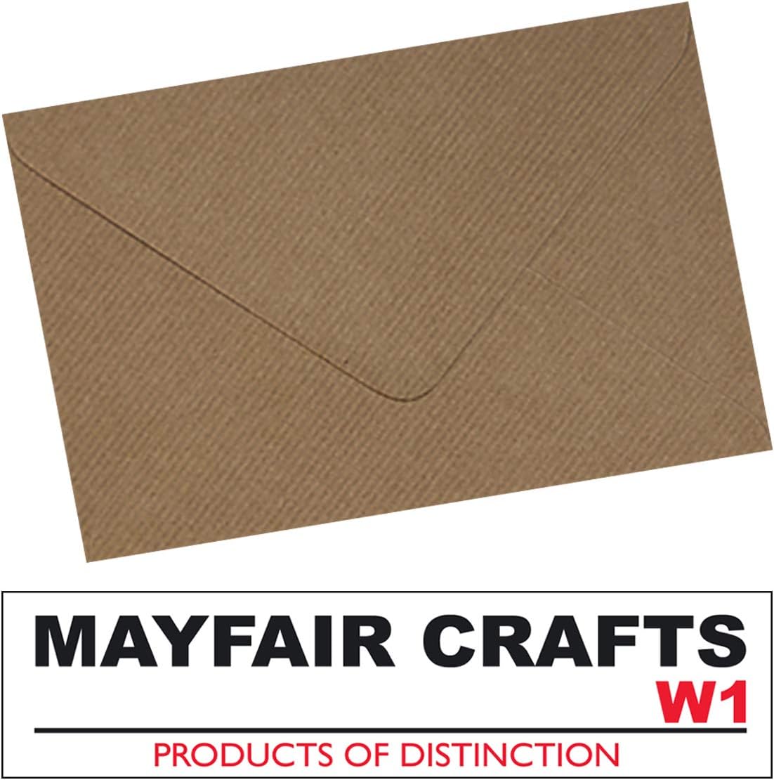 100 x C5/A5 Brown Kraft Ribbed Envelopes : Amazon.co.uk: Stationery ...