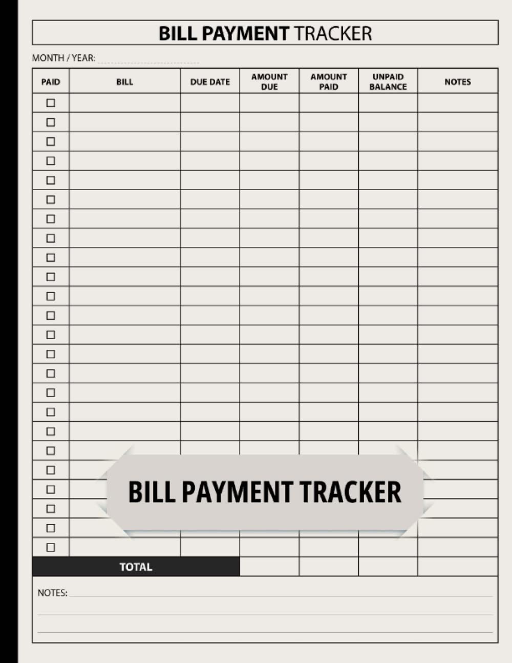 Amazon.com: Bill Payment Tracker: Bill Tracker Notebook | Monthly Bills ...