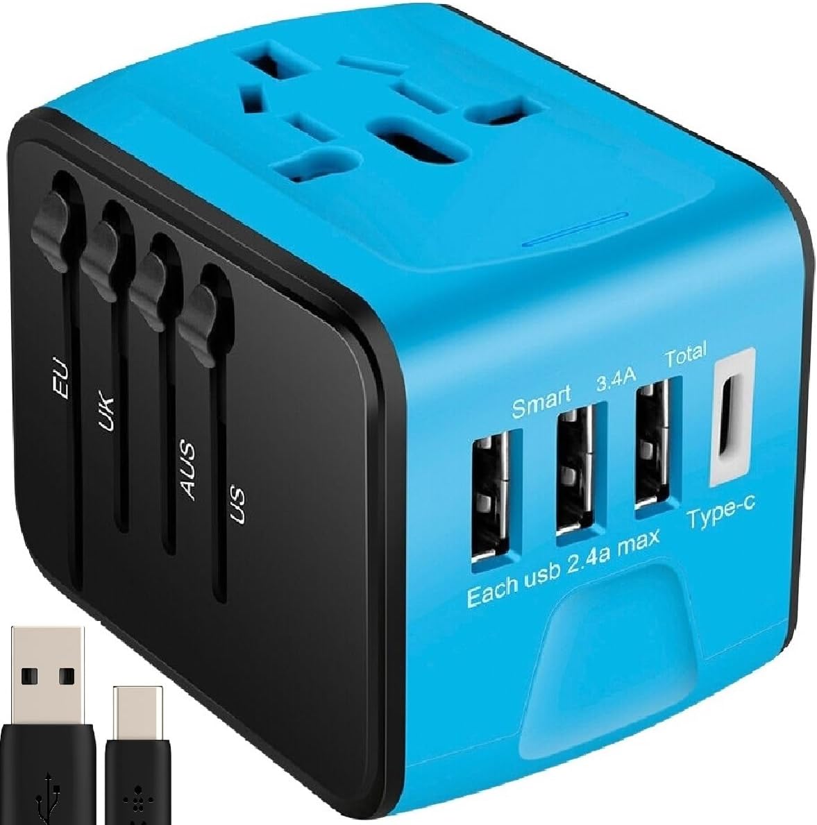 Amazon.com: Yubi Power 2 in 1 India Travel Adapter with 2 Universal ...