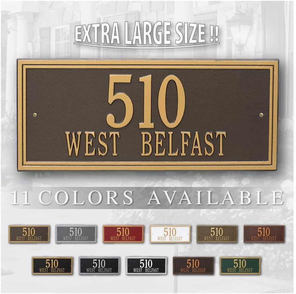 Amazon.com: Whitehall™ Personalized Cast Metal Address plaque - The ...