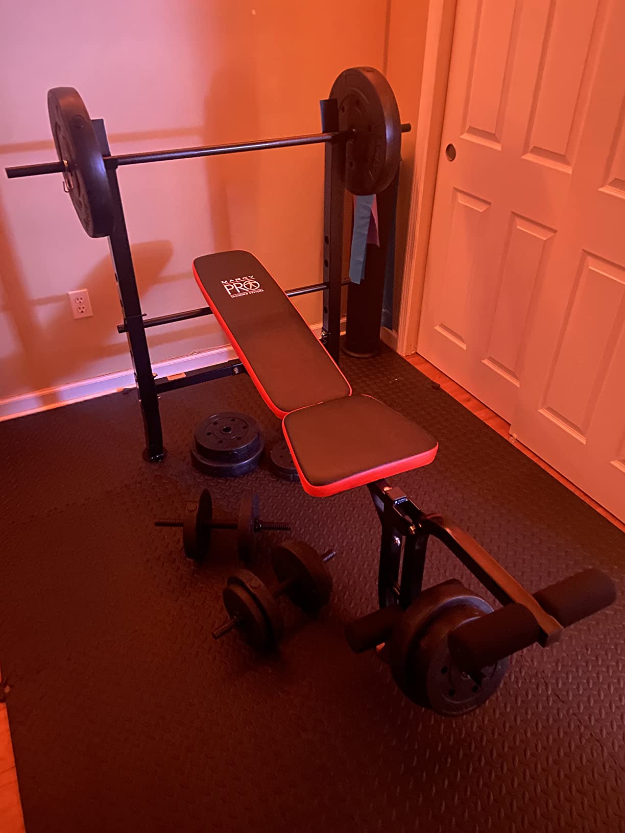 $32/mo - Finance Marcy Pro Standard Weight Bench with 100 lbs Vinyl ...
