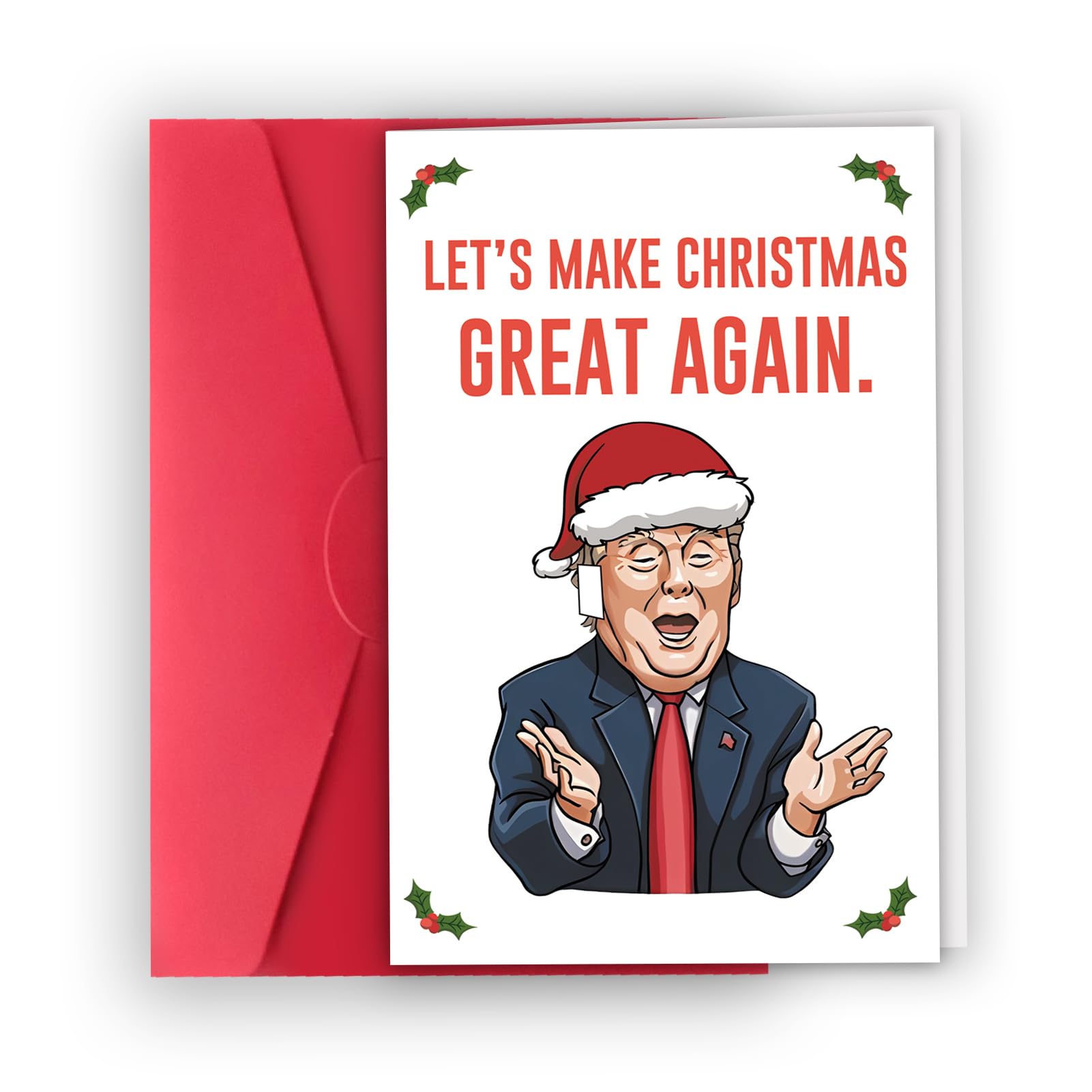 Amazon.com : XXDJLP Funny Donald Trump Christmas Card, Merry Trump ...