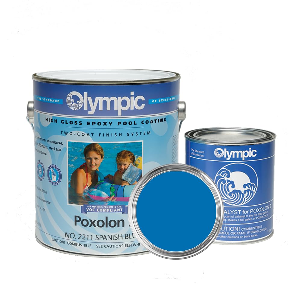 Amazon.com: Olympic Pool Paint - Poxolon 2 - Spanish Blue - 1 Gallon ...