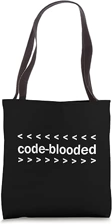 Amazon.com: Funny Programmer Programming Code Blooded Coding Software Tote Bag : Clothing, Shoes ...