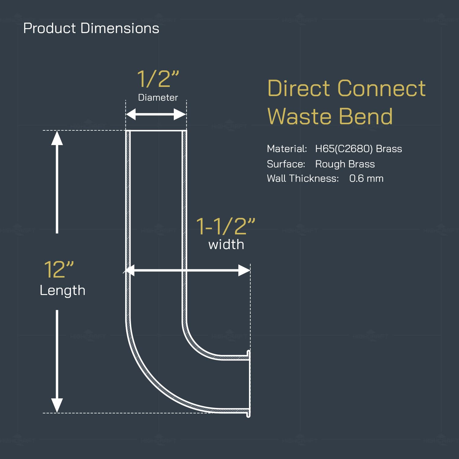 Snapklik.com : Highcraft 44334 Direct Connect Waste Bend For Tubular ...