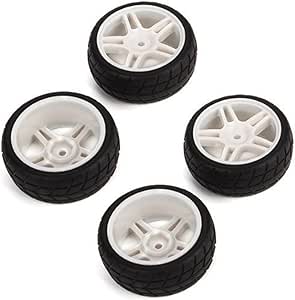 Amazon.com: Hobbypower White Five-Pointed Star Wheel Rims & Square ...