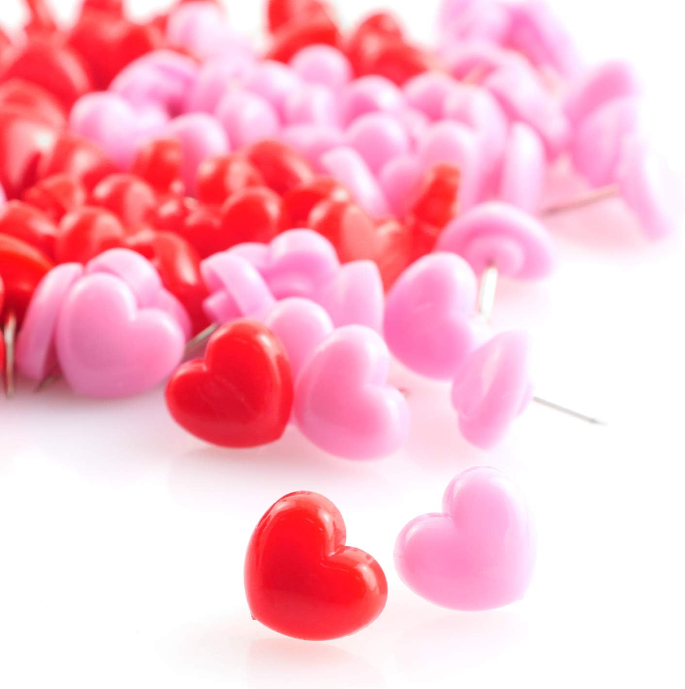 Amazon.com: Lind Kitchen 100pcs Heart Shape Push Pins for Home School ...