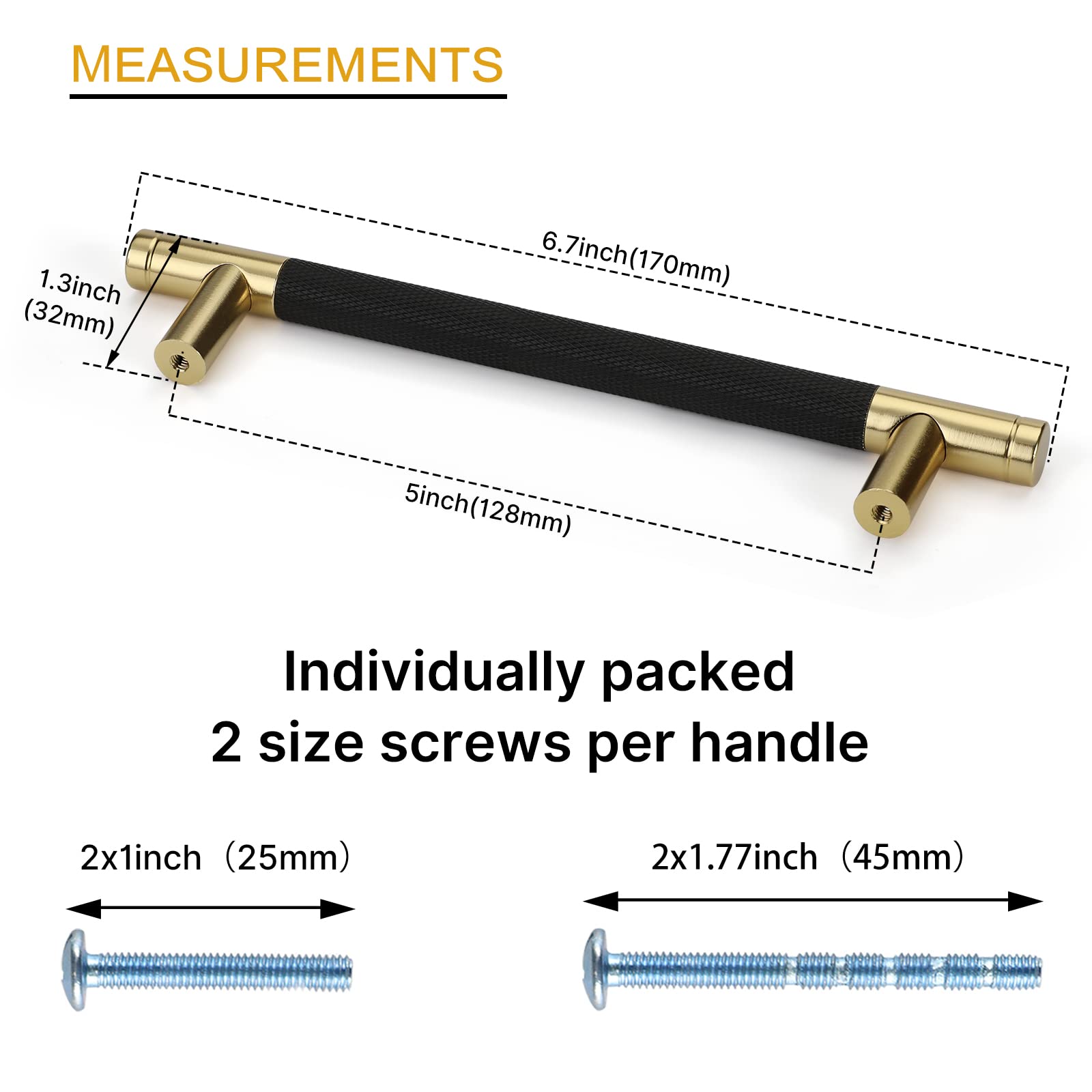 Rergy Drawer Pull 10 Pack 5" Cabinet Handles, Cabinet Pulls Aluminum ...