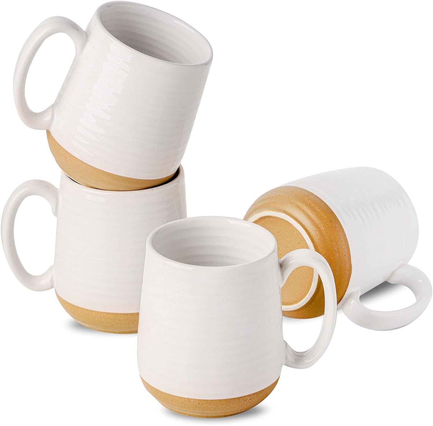Amazon.com: Tikooere Coffee Mugs Set of 4,Ceramic 15 OZ Coffee Cups ...