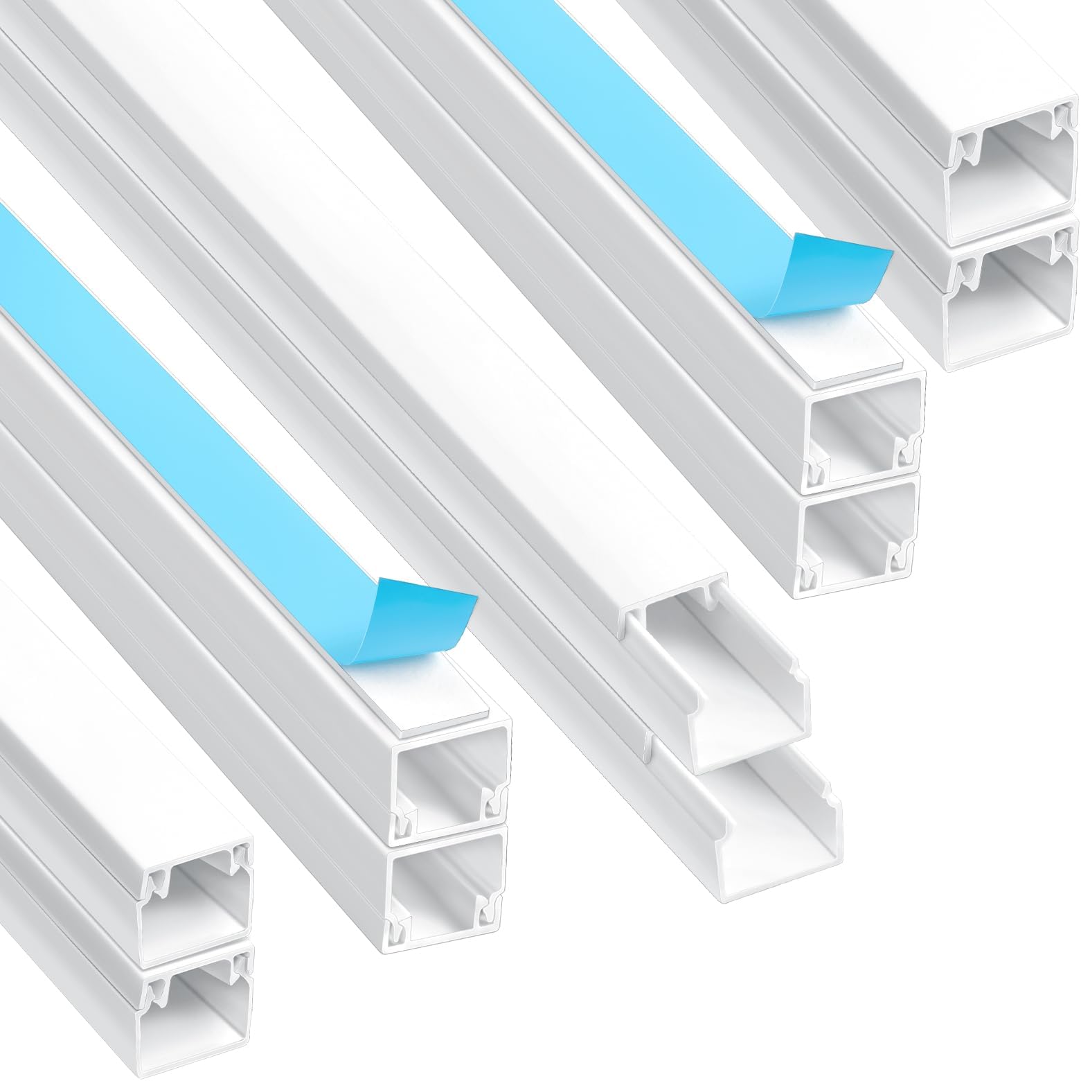 AiQInu Goulotte Passe Cable(0.4m*12mm*7mm), 10pcs Goulotte Cable avec ...