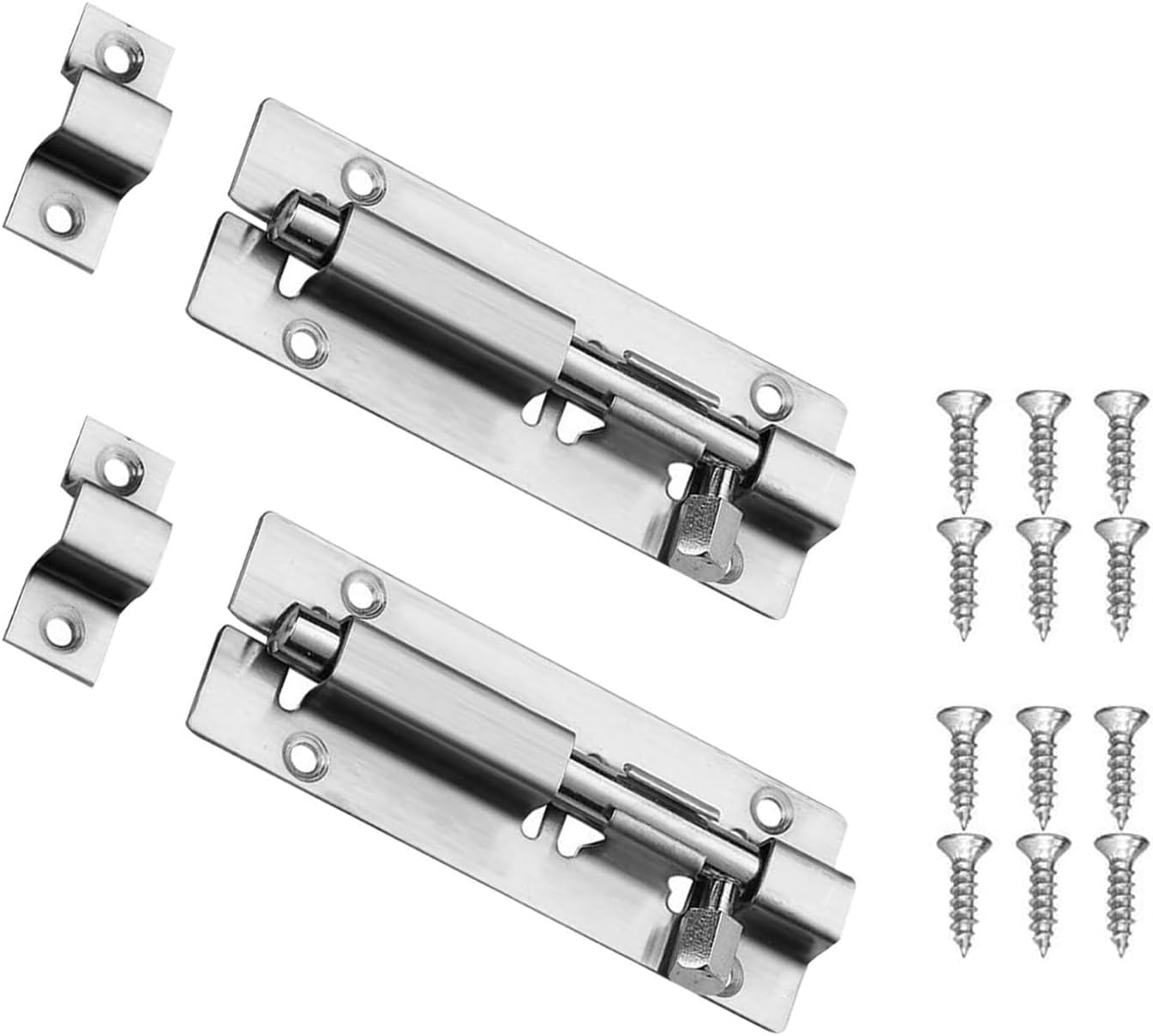 JelKen Door Lock Bolts 3"(75mm), 304 Stainless Steel Door Latch Slide ...