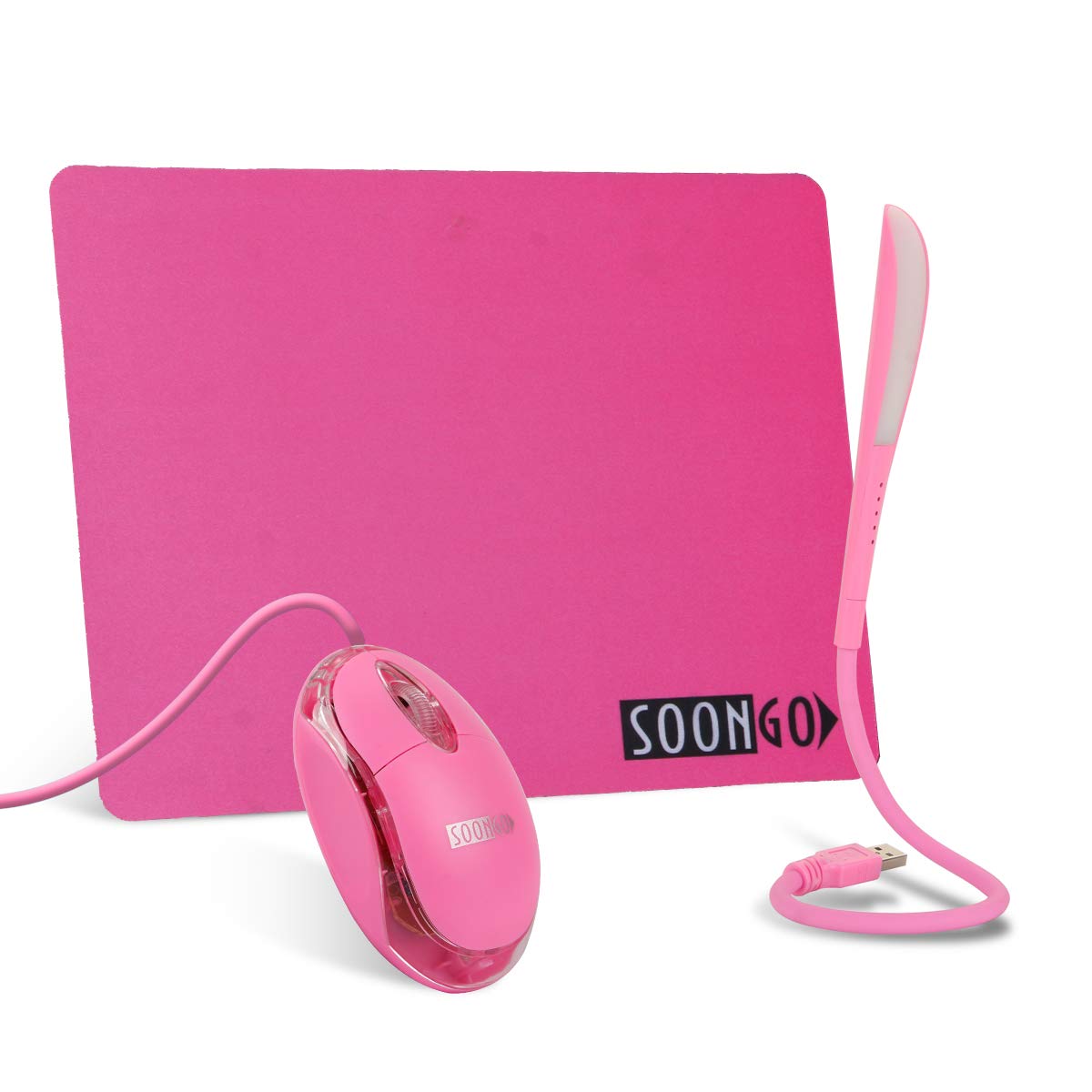 Amazon.com: Pink Mouse and Pad USB LED Light 3 in 1 Gift Comb Kids ...