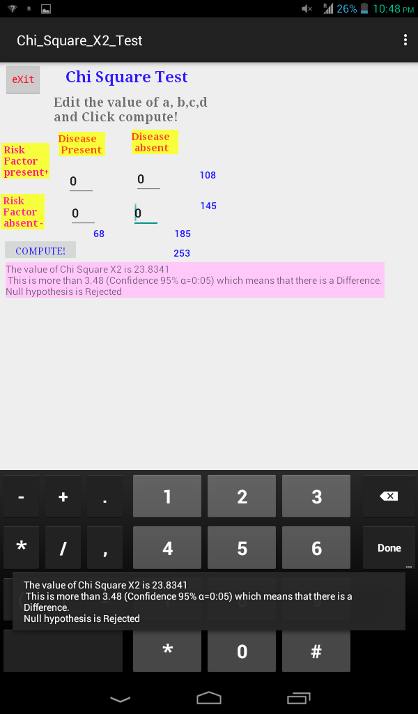 Chi Square X2 Test of Statistical Significance - App on Amazon Appstore