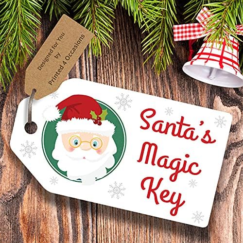 Santas Magic Key Labels Tags for Funny Christmas Kids Activity and ...