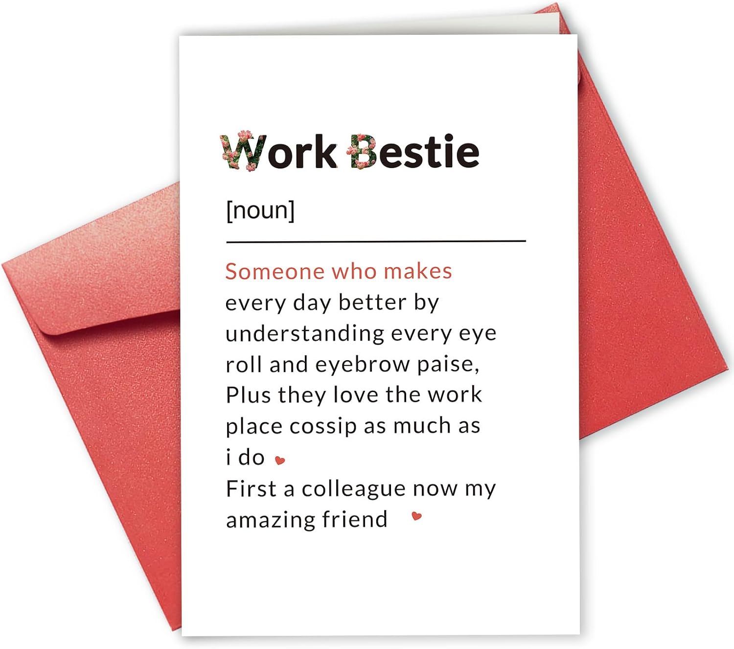Amazon.com: Gevinna Funny Birthday Card for Work Bestie, Humor Going ...